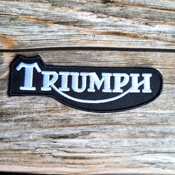 Vintage | Other | Triumph Motorcycle Brand Logo Embroidered Iron On ...
